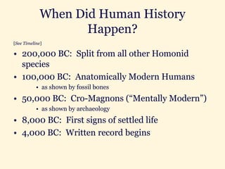 1.1 Origins of Civilization - Learning About Our Past.ppt