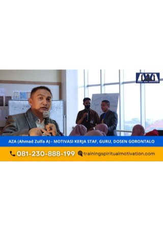 0812 3088 8199, Motivator AZA (Ahmad Zulfa A) Gorontalo, Motivator ...