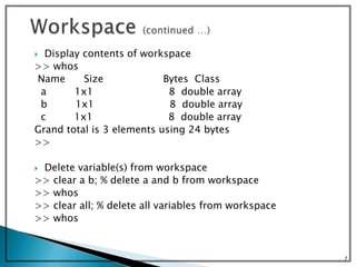 1.1Introduction to matlab.pptx | Science