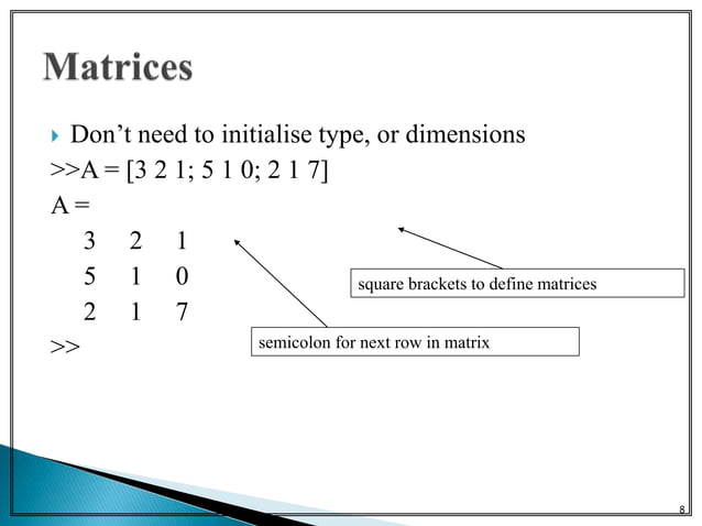 1.1Introduction to matlab.pptx | Science
