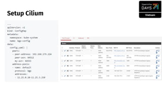 Room 1 - 5 - Thủy Đặng - Load balancing k8s services on baremetal with Cilium, a walkthrough | PPT