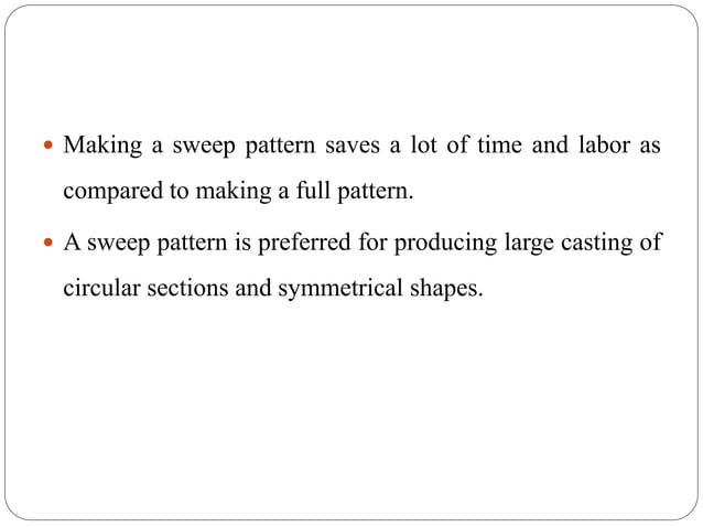 Types of patterns in sand casting | PPTX | Needlework | Arts and Crafts