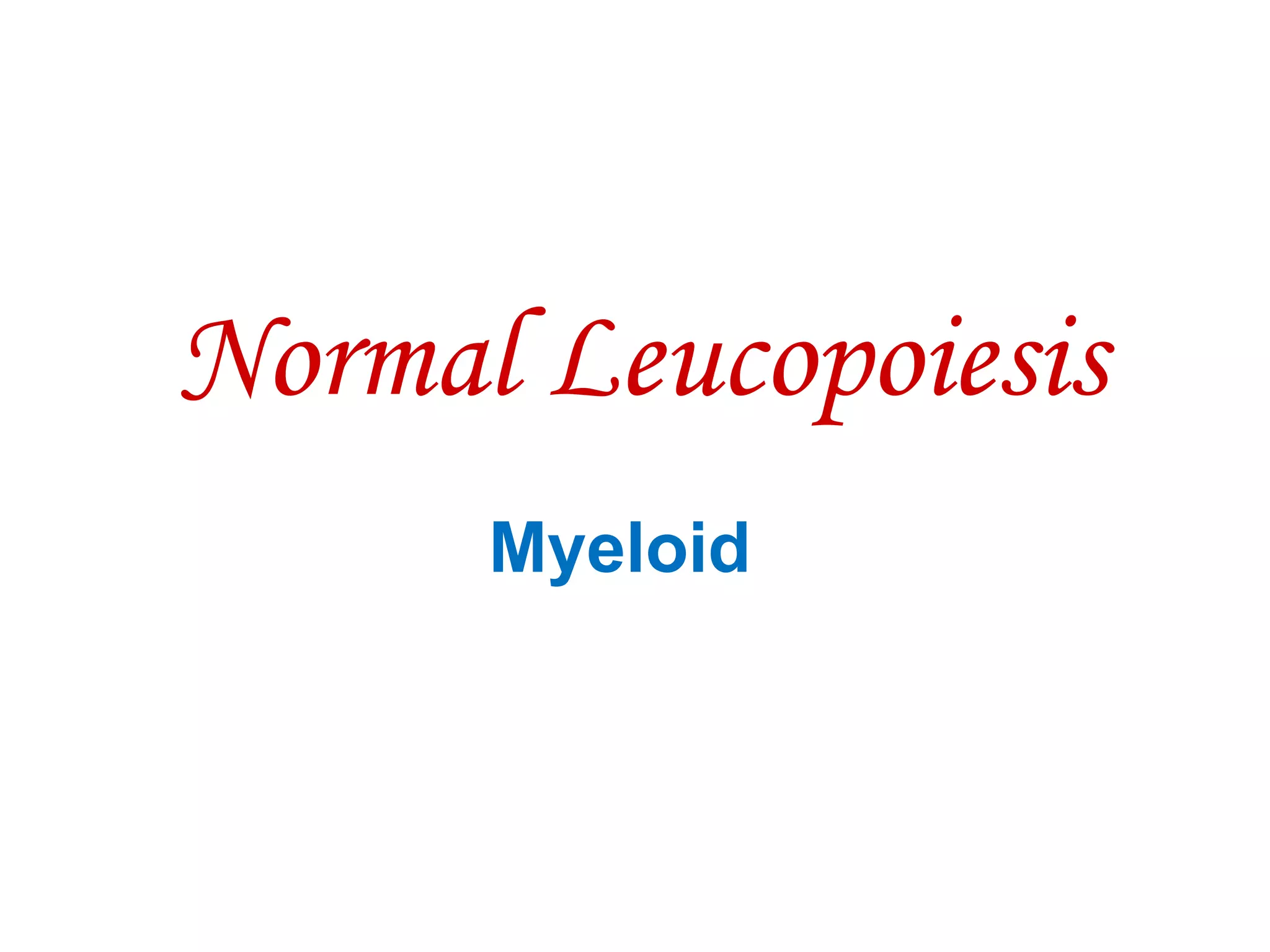 1. Leucopoiesis - myeloid.ppt