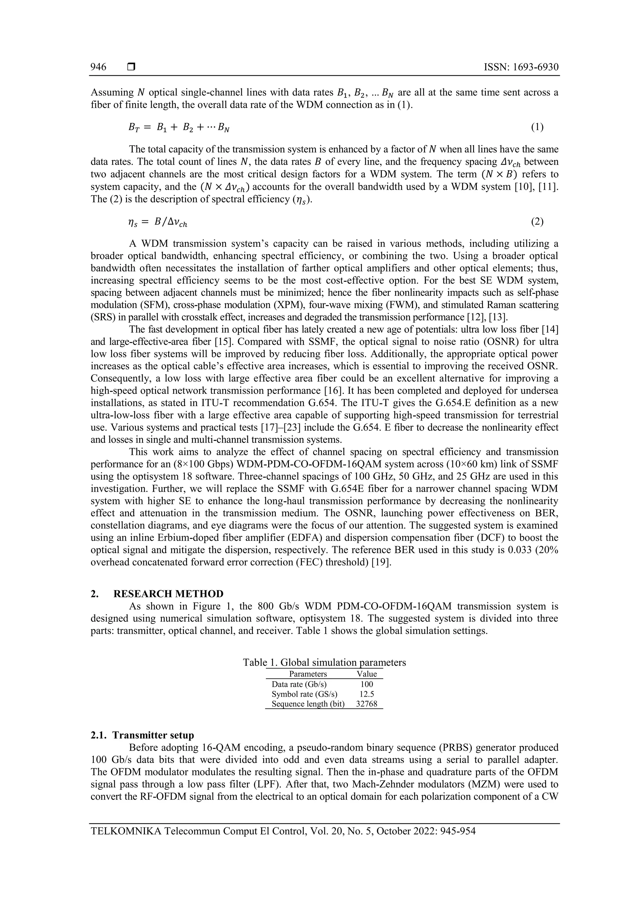 High-speed multi-channel long-haul coherent optical transmission system ...