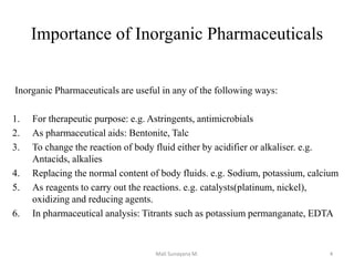 1. Introduction to Pharmaceutical Inorganic Chemistry | PPTX