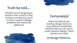 What are UI Patterns? | PPT