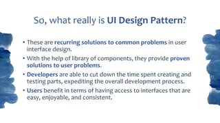 What are UI Patterns? | PPT