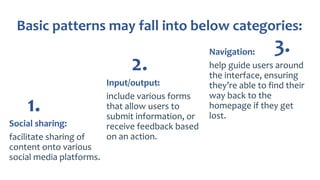 What are UI Patterns? | PPT