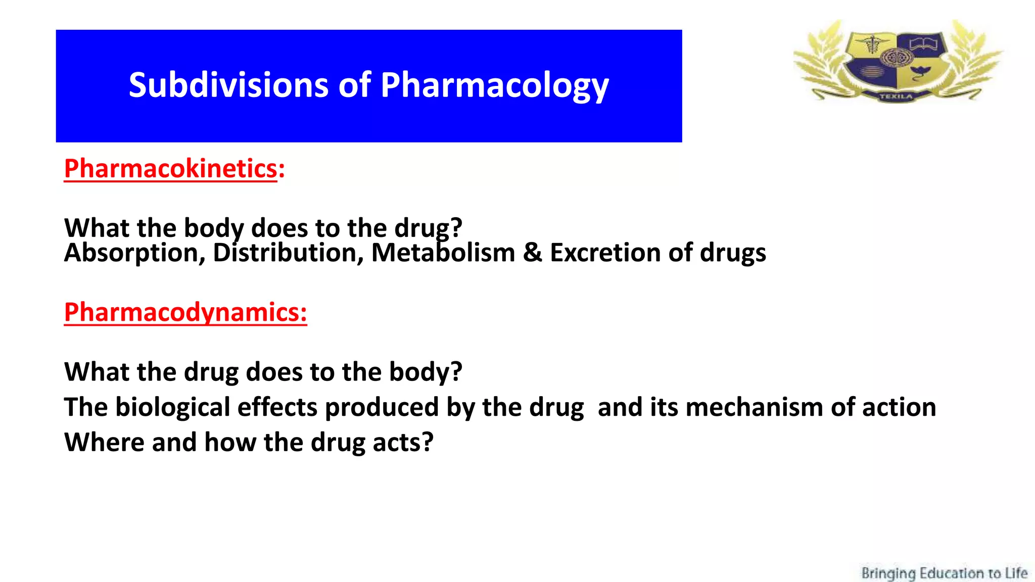 1. Introduction to Pharmacology and Routes of Drug administration.ppt