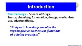 1. Introduction to Pharmacology and Routes of Drug administration.ppt