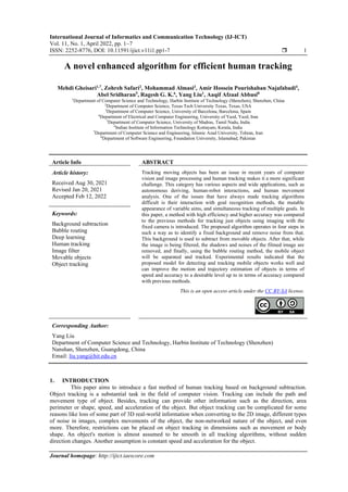 A novel enhanced algorithm for efficient human tracking | PDF | Cameras ...