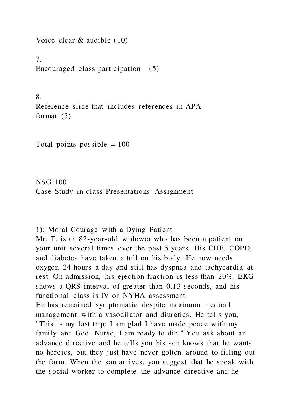 1. Information organized and placed in a logical sequence (10 po | PDF