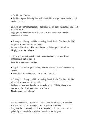 1. Jack is the principal. Mary is Jacks agent. Mary enters into | PDF