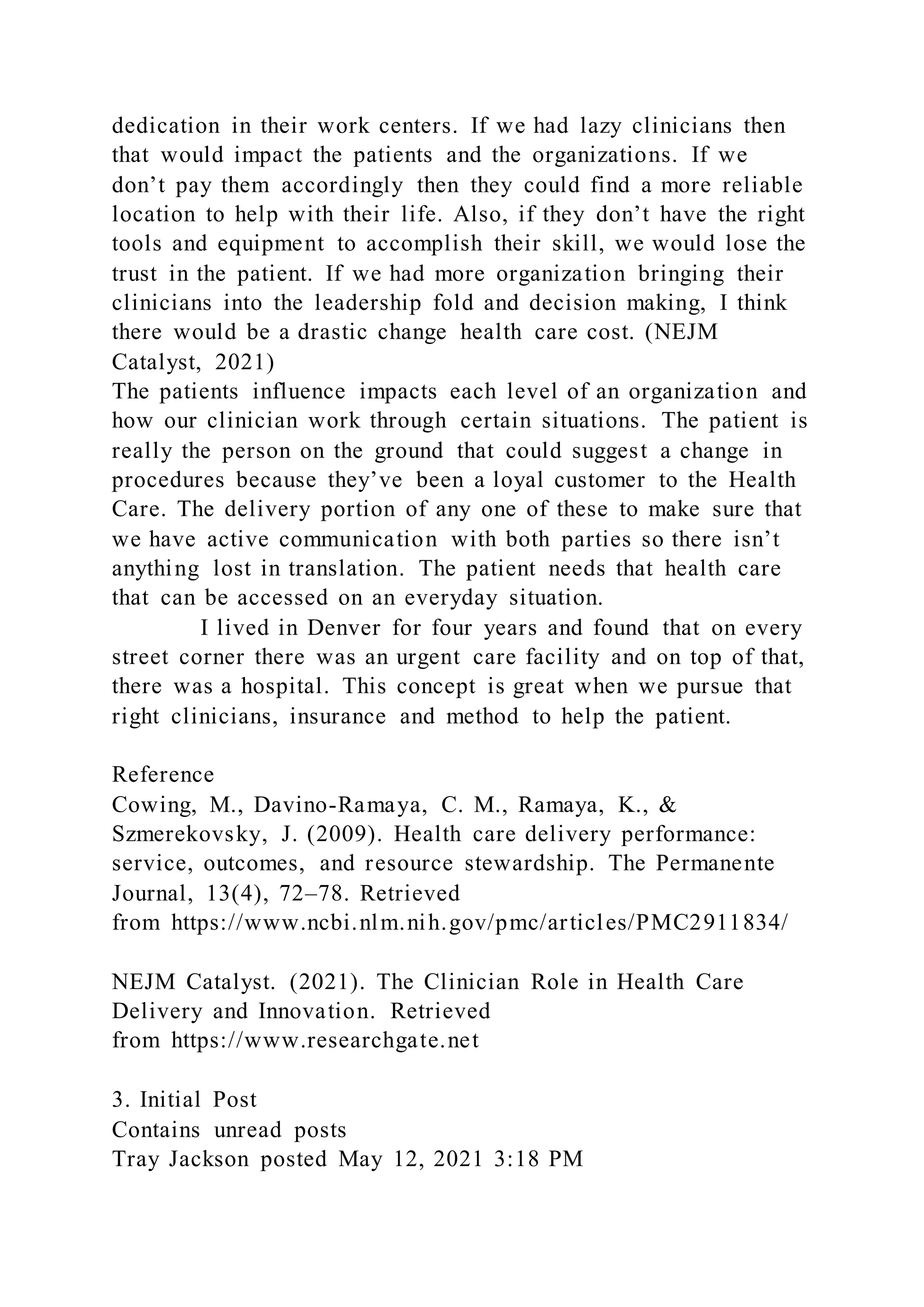 1. Integrity, the basic principle of healthcare leadership.Conta | DOCX