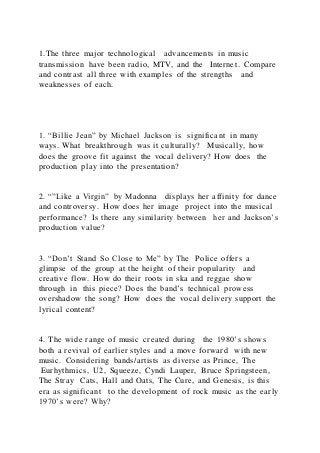 1.The three major technological advancements in music transmission | PDF