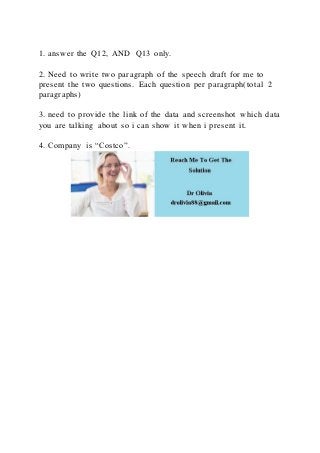 1. answer the Q12, AND Q13 only.2. Need to write two paragraph | DOCX