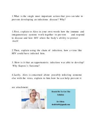 1.What is the single most important action that you can take to prev | PDF