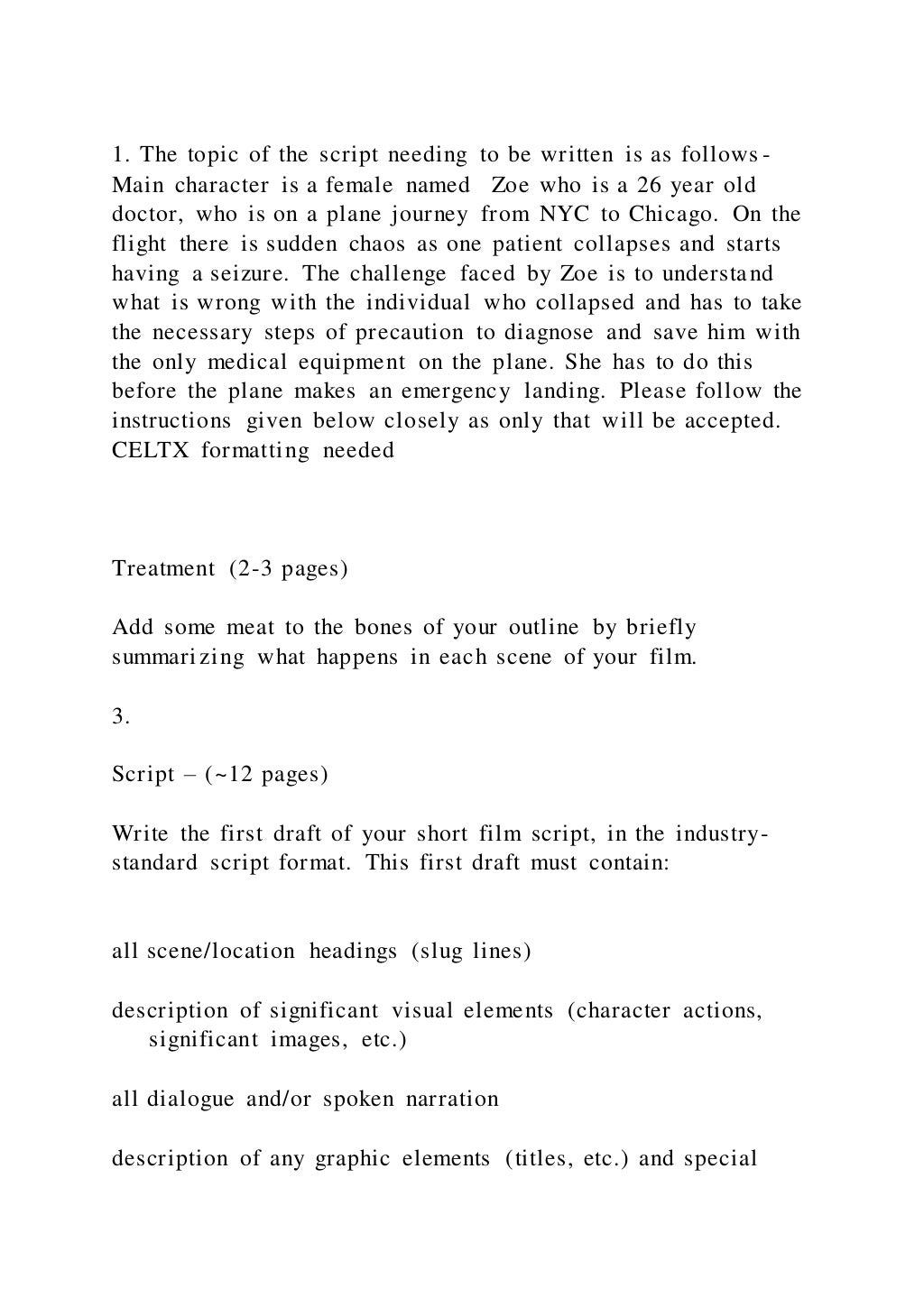 1. The topic of the script needing to be written is as follows- Main | PDF