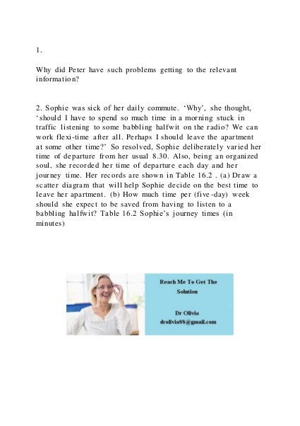 1. Why did Peter have such problems getting to the relevant inf | PDF