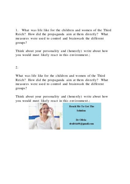 1. What was life like for the children and women of the Third | DOCX