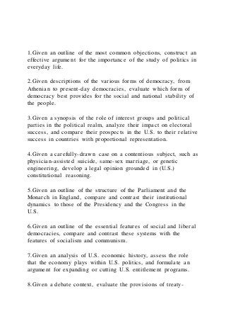 1.Given an outline of the most common objections, construct an e | PDF ...