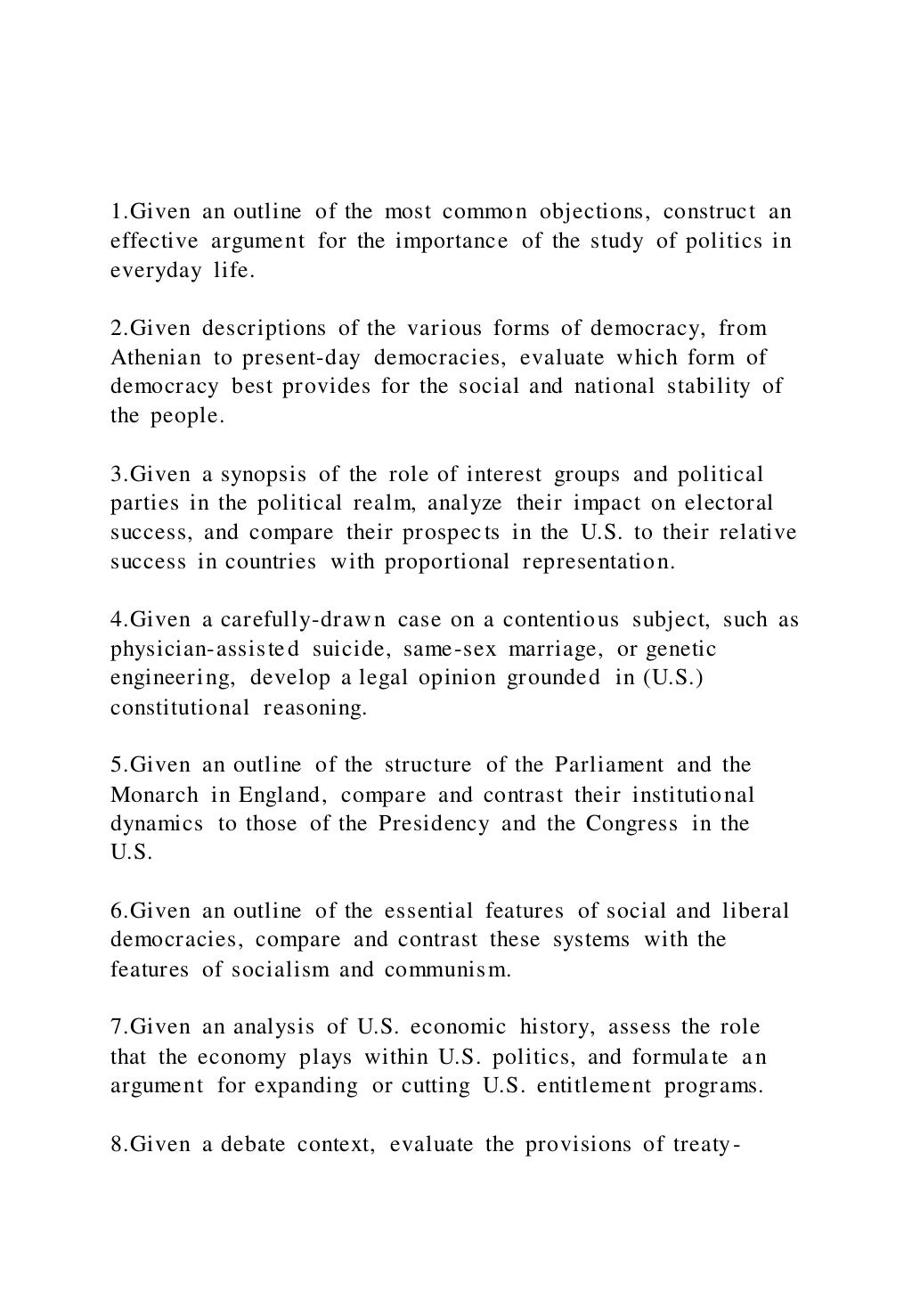 1.Given an outline of the most common objections, construct an e | PDF ...