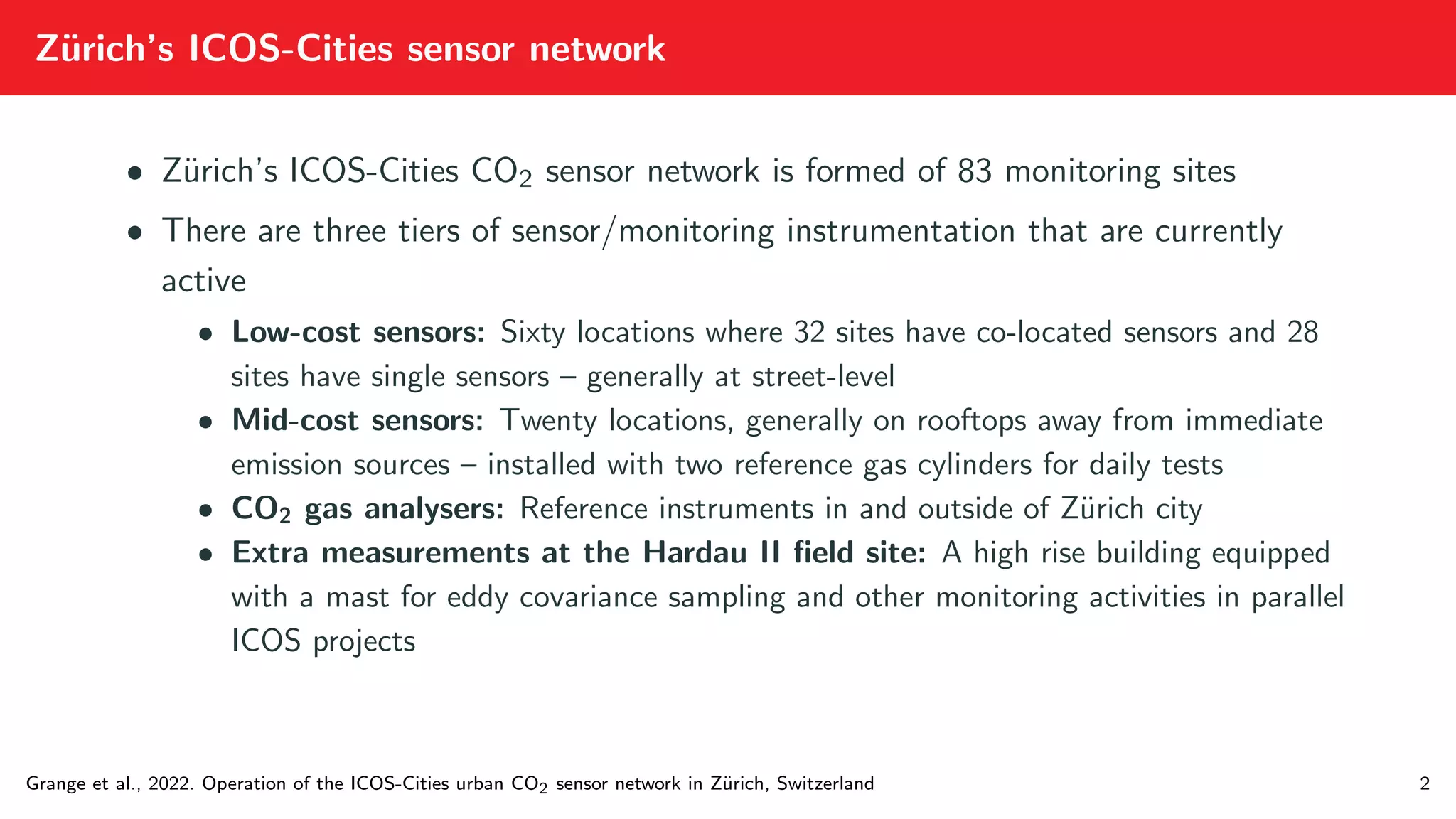 Grange, Stuart: Operation of the ICOS-Cities urban CO2 sensor network ...