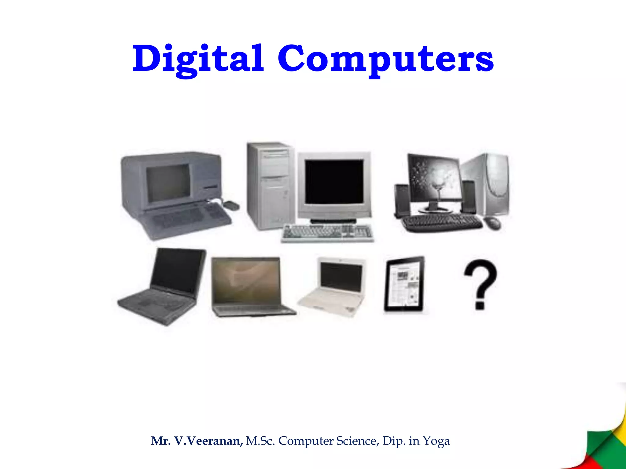 1.1.8 Types of computer & 1.1.8.1 Classification of Computers on the ...