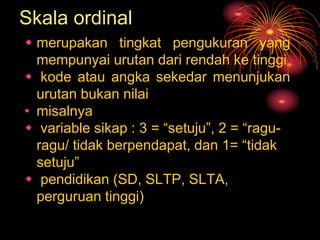 PENGERTIAN DAN PENGGUNAAN STATISTIK .ppt