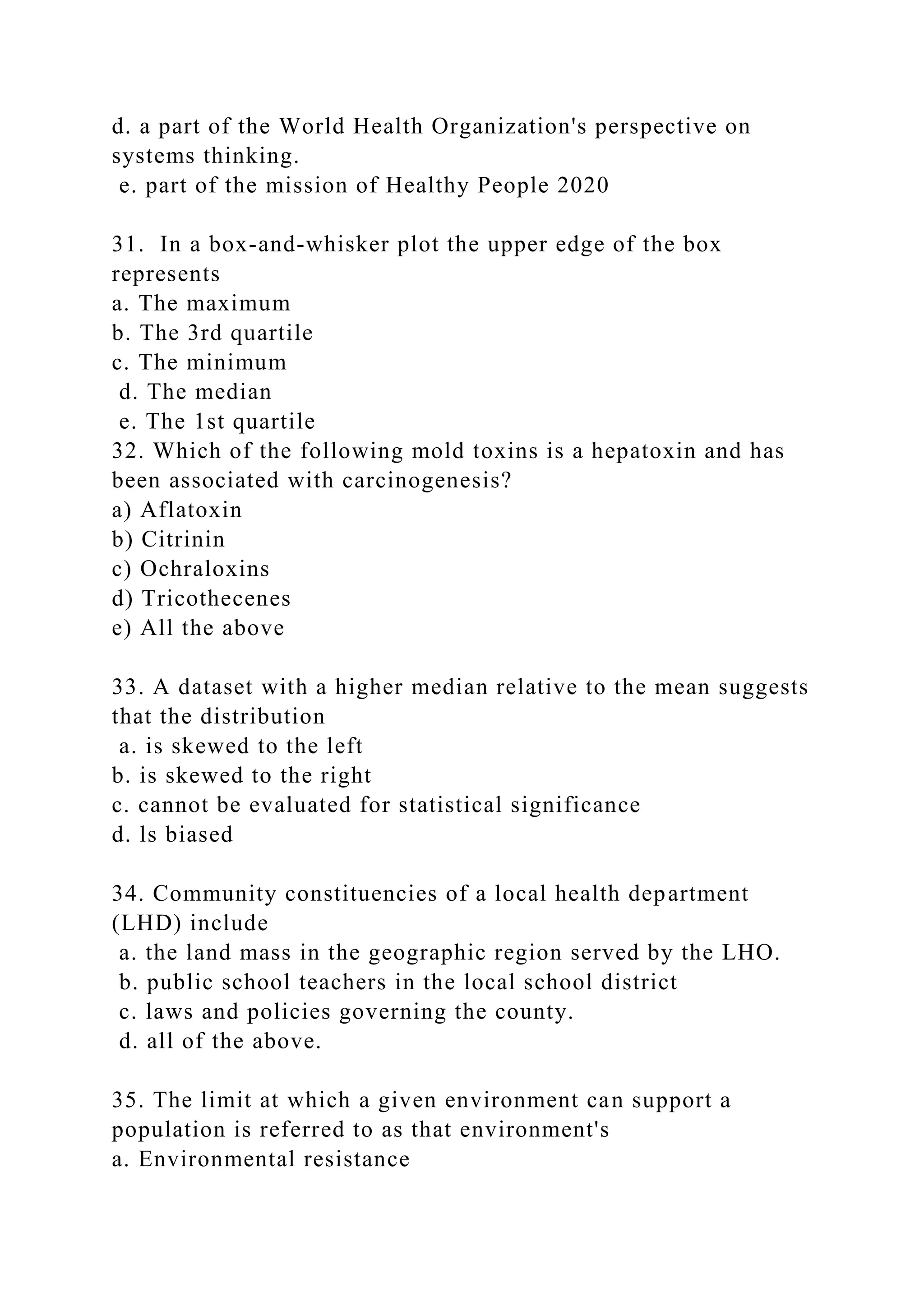 1. Toxic substances can be described by their ability to cause un | DOCX