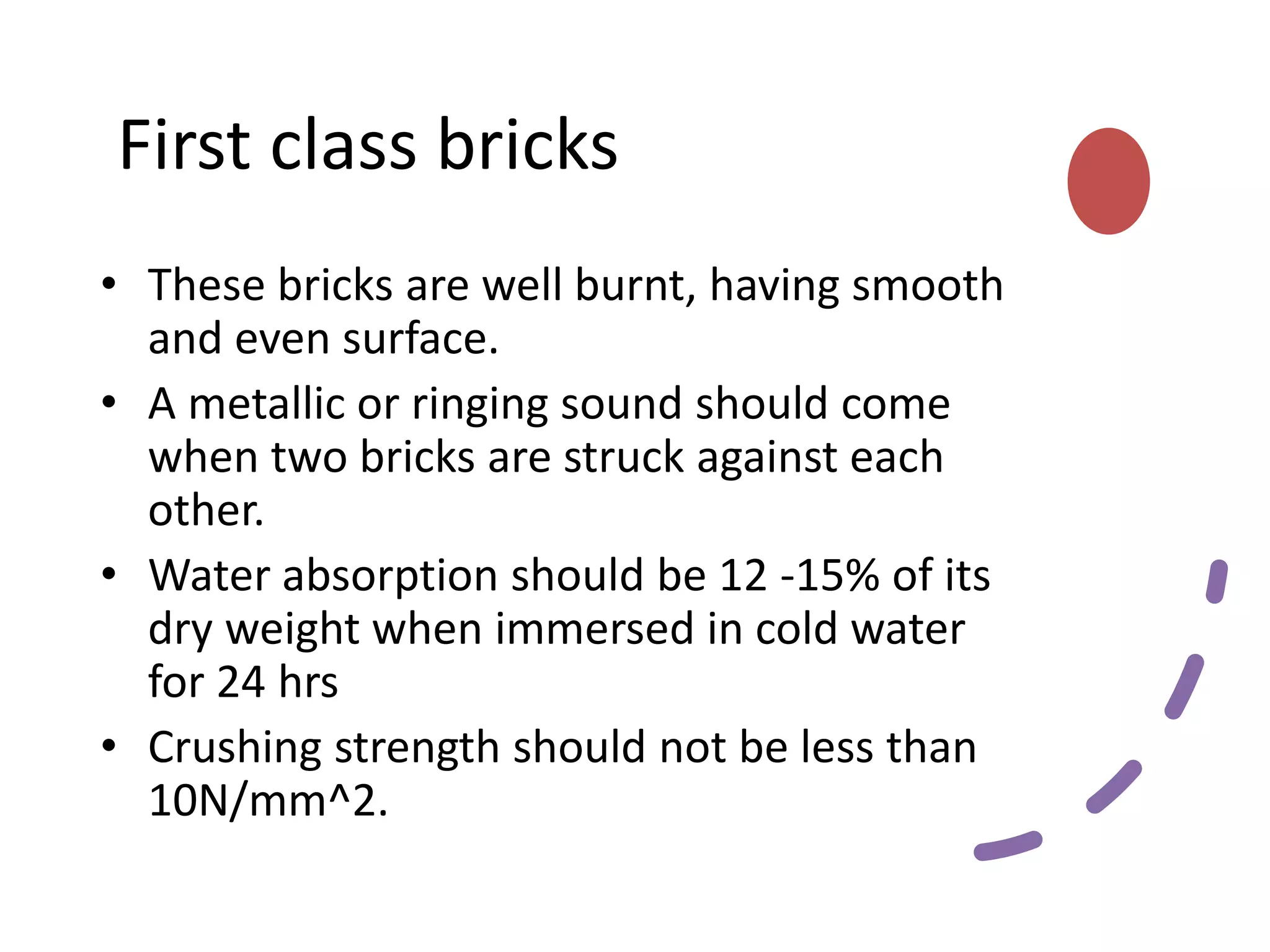 CLASSIFICATION AND CHARACTERISTICS OF BRICK | PPTX