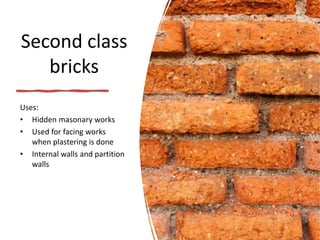 CLASSIFICATION AND CHARACTERISTICS OF BRICK | PPTX | Geology | Science