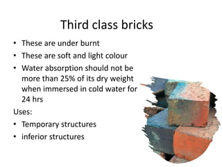 CLASSIFICATION AND CHARACTERISTICS OF BRICK | PPTX