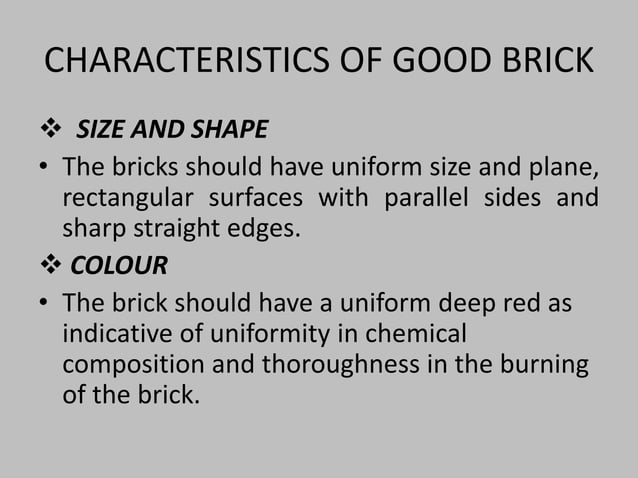 CLASSIFICATION AND CHARACTERISTICS OF BRICK | PPTX | Geology | Science