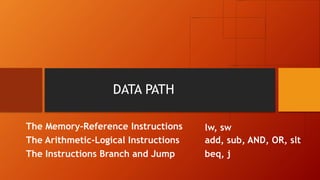 1. Introduction to Datapath Design.pptx | Computing | Technology ...