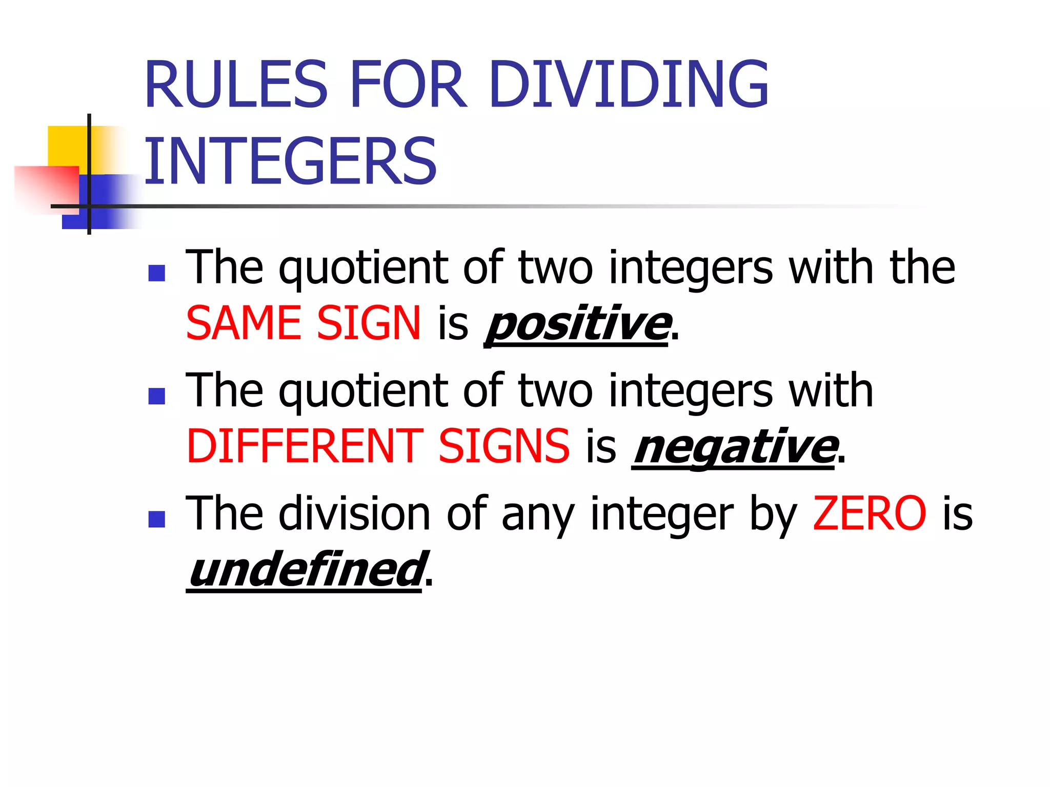 Division Of Integers