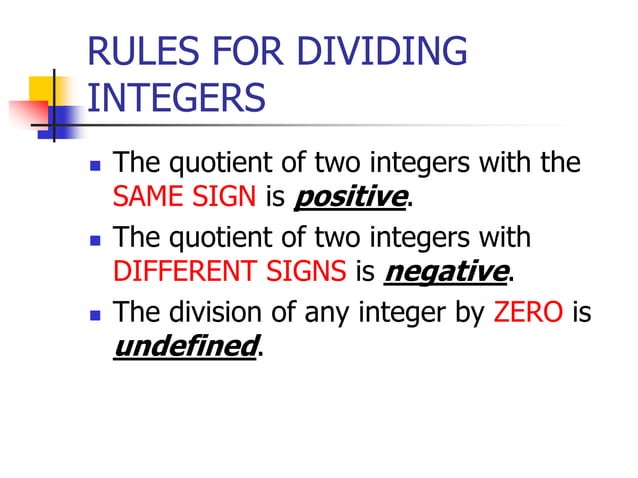 Division of Integers | PPT