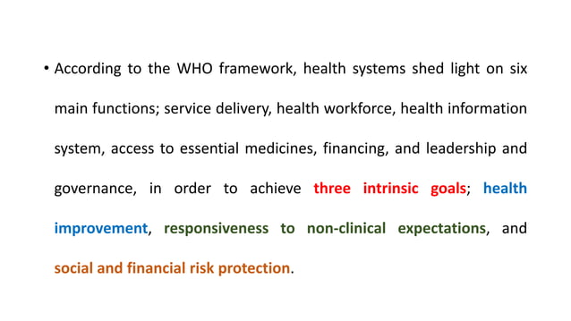 Responsiveness of Health Systems | PPT
