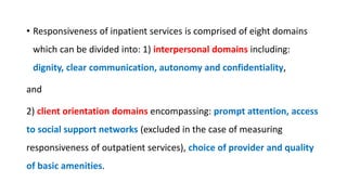 Responsiveness of Health Systems | PPT