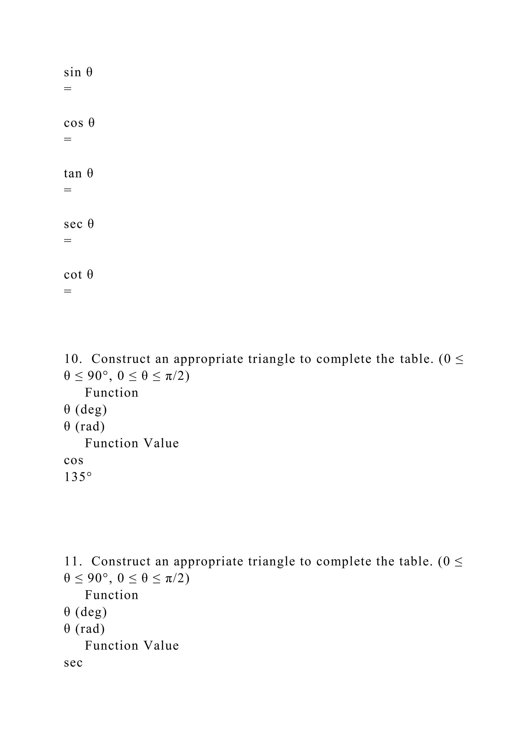 1. Match the right triangle definition with its trigonometric fu.docx