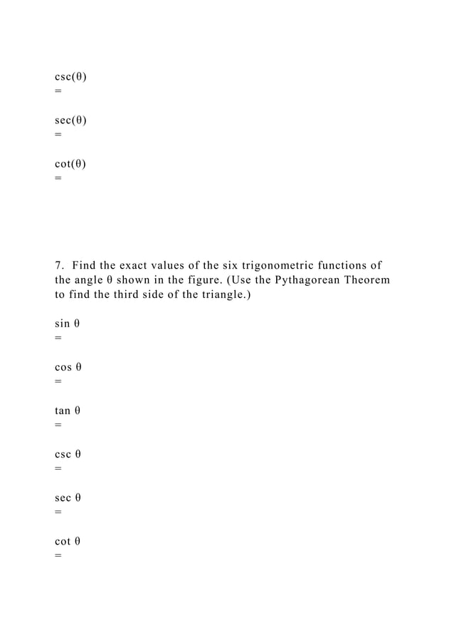1. Match the right triangle definition with its trigonometric fu.docx