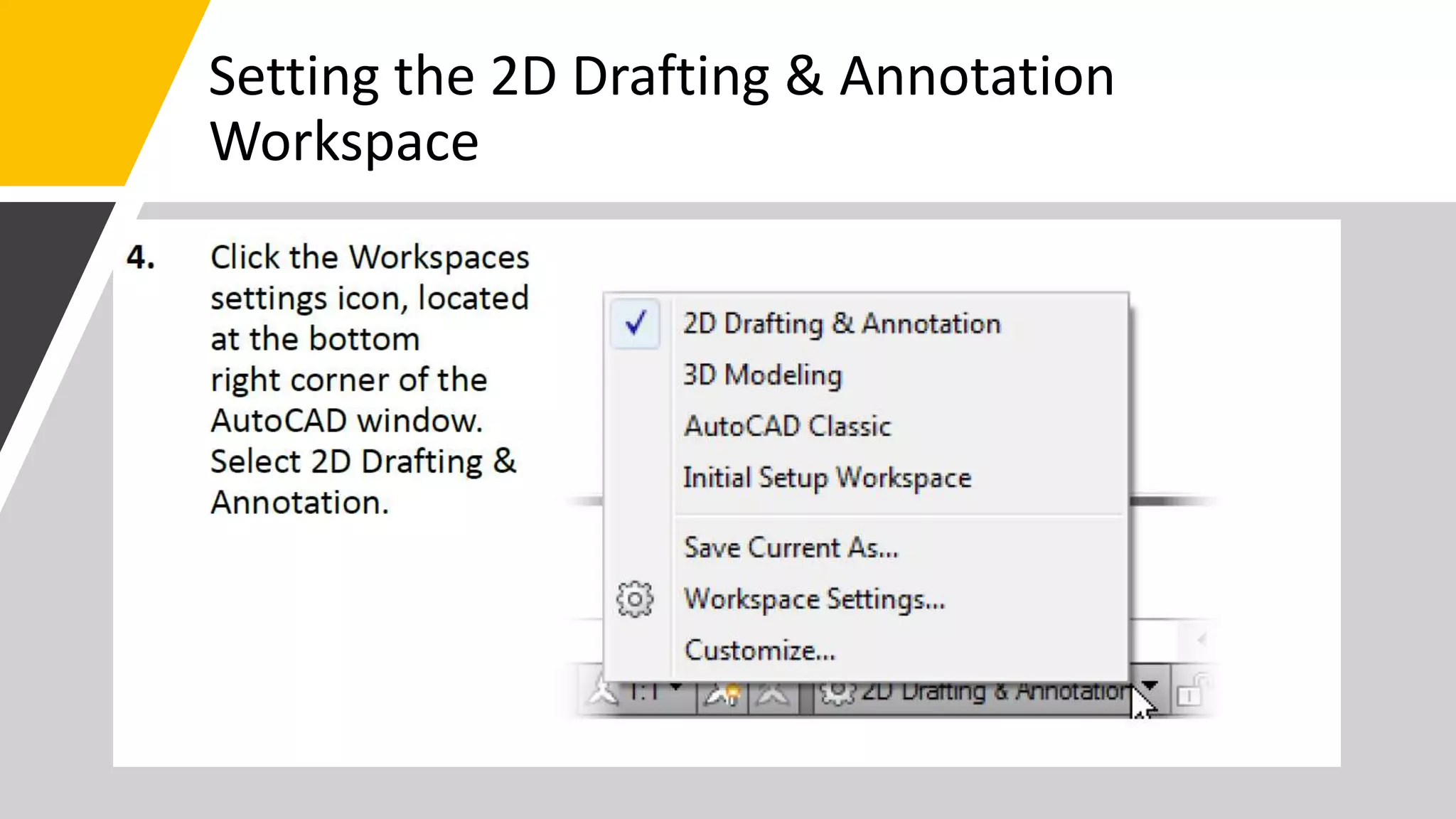 1. Taking the AutoCAD Tour (1).pptx | Computing | Technology & Computing