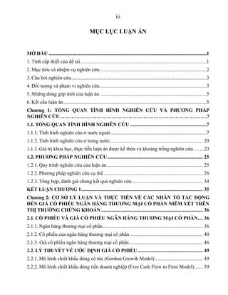 Nghiên cứu các nhân tố tác động đến giá cổ phiếu của các ngân hàng ...