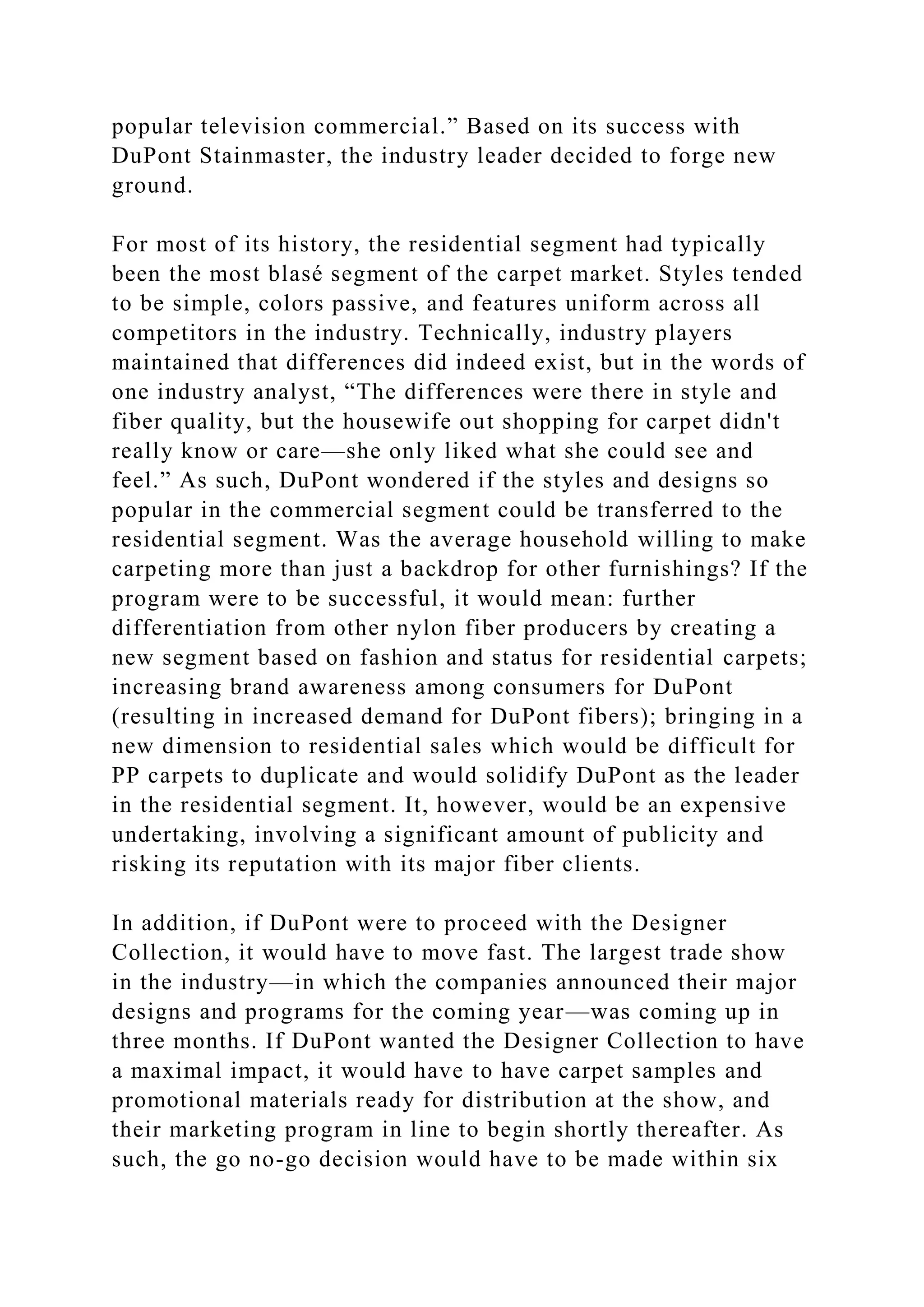 1. DuPont Has Designs on FashionDuPont is a science company th.docx