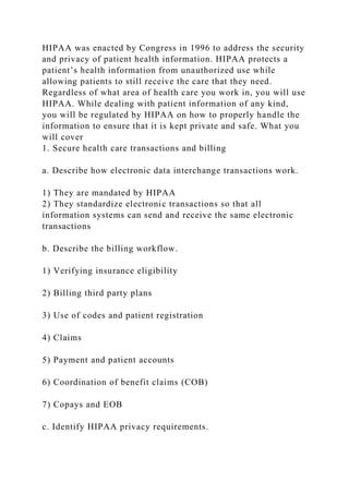 1. Read and summarize the HIPAA for Professionals page fro.docx ...
