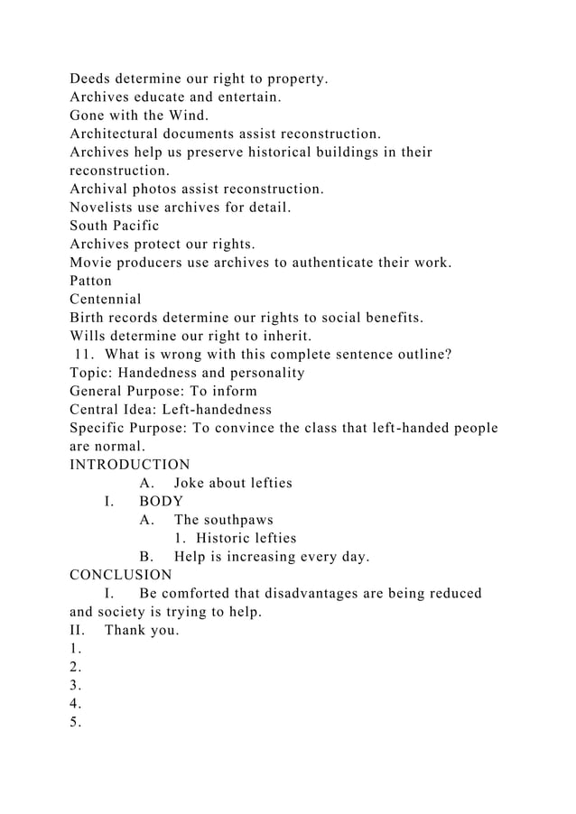 1 The Typical Outline Development Isakeyword Complete Todocx