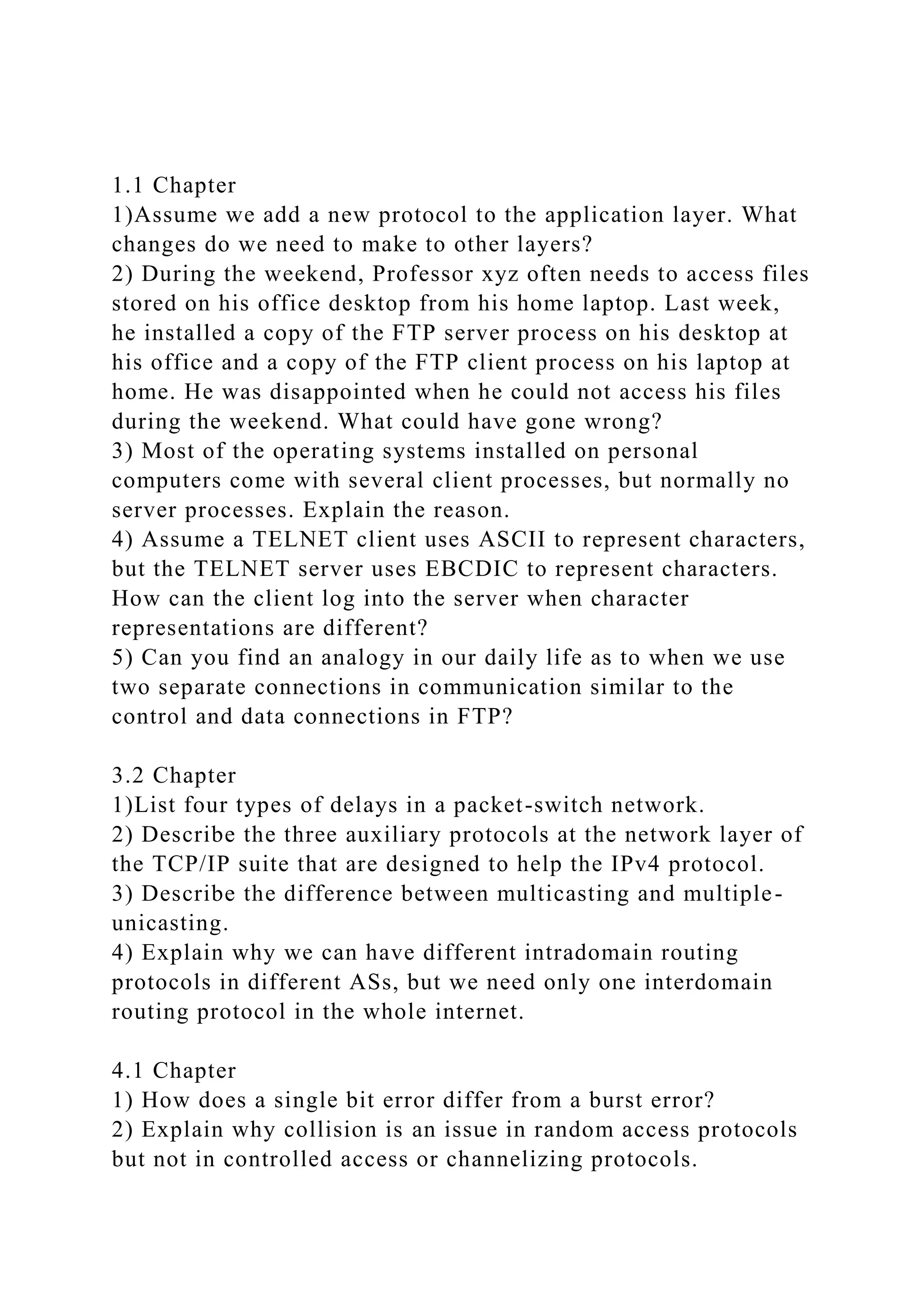 1.1 Chapter1)Assume we add a new protocol to the application lay.docx | Computer Networking ...