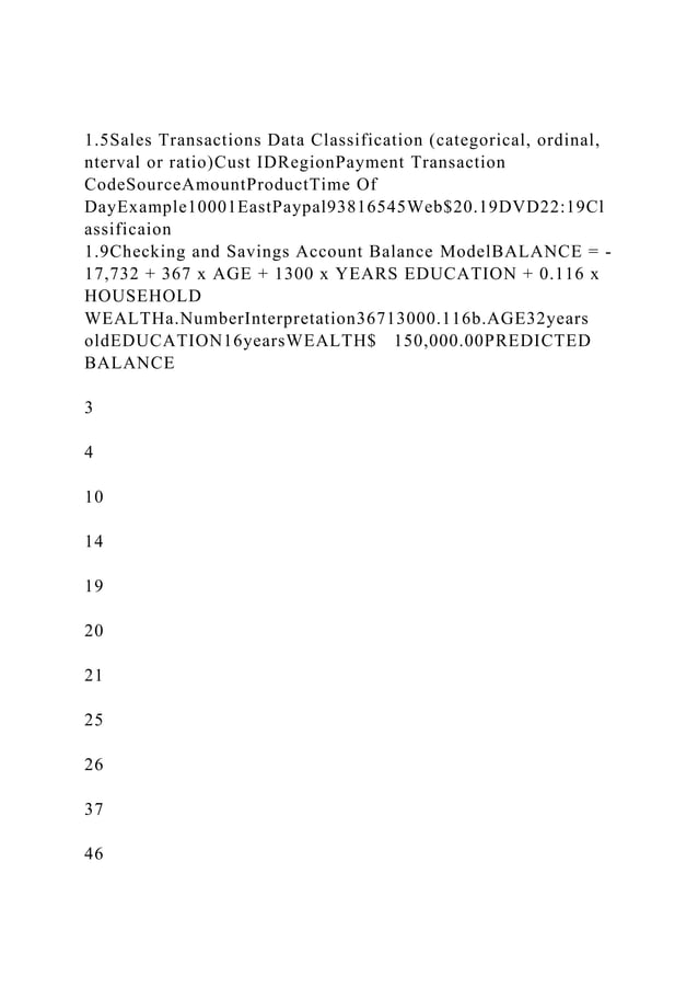 1.5Sales Transactions Data Classification (categorical, ordinal, n.docx