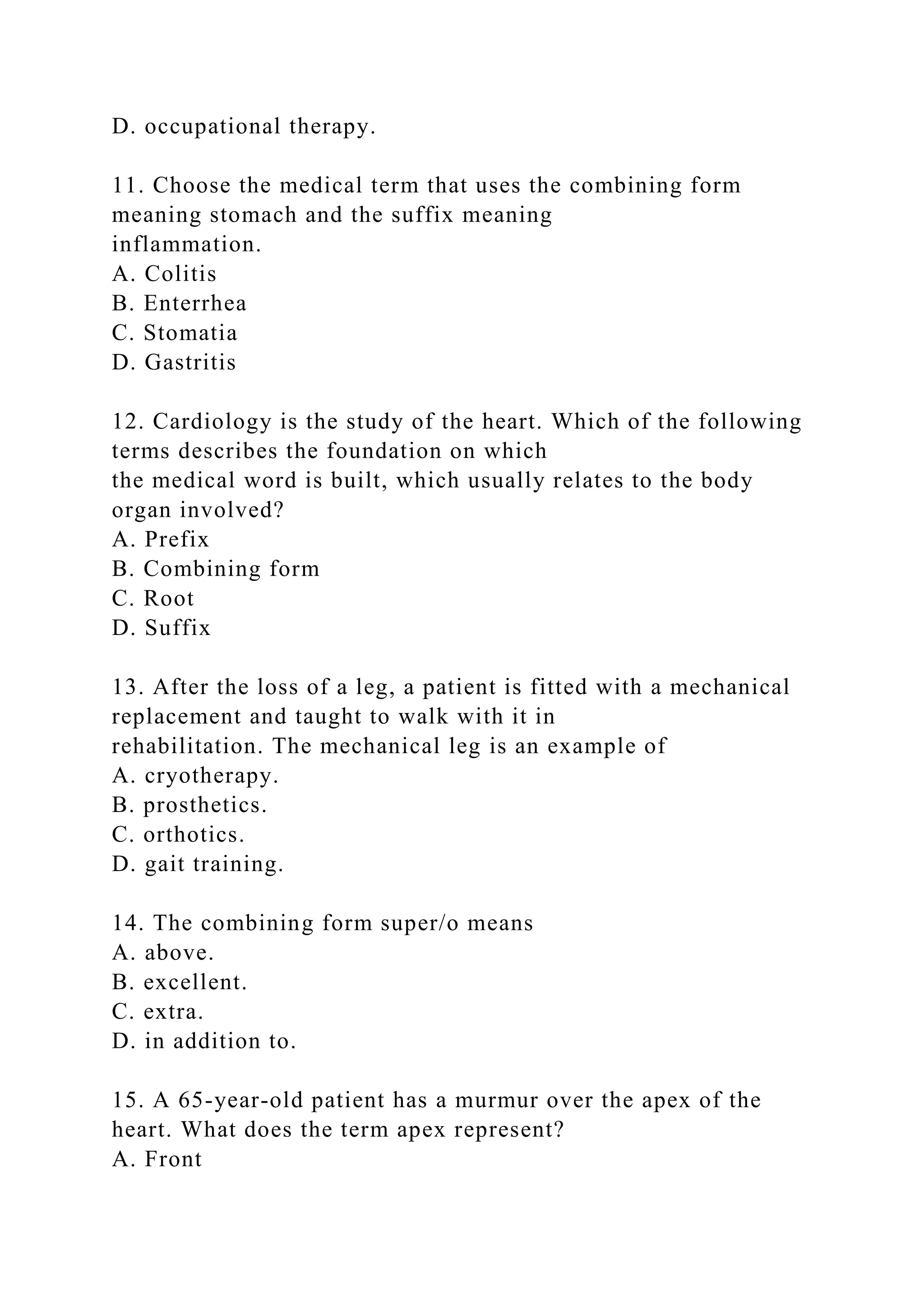 1. The plural form of phalanx isA. phalanxies.B. phalanges.C.docx