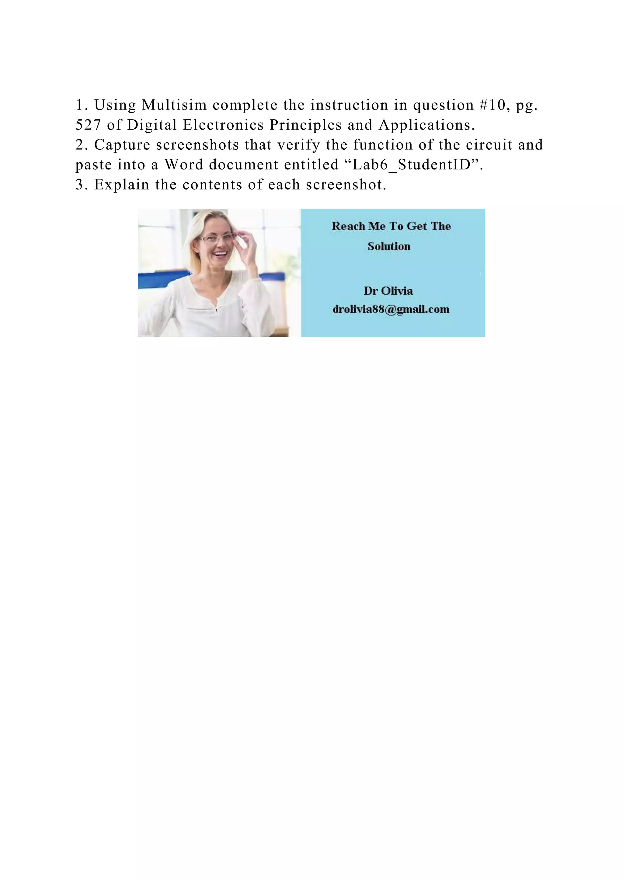 1. Using Multisim complete the instruction in question #10, pg. 527 .docx | Free Download